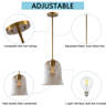 Lark Manor™ 1-light Metal & Glass Modern Bell Adjustable Rod Single ...