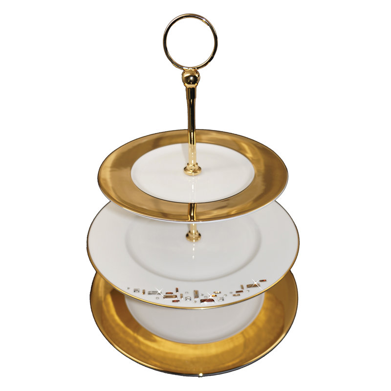 Prouna Diana Bone China 3-Tiered Stand | Wayfair