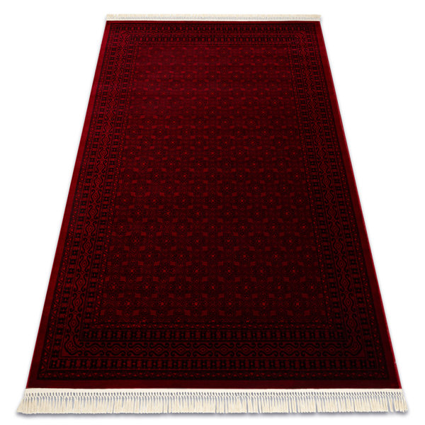 Langley Street Luca 2958 – Elegant rug with fringes in burgundy & black ...