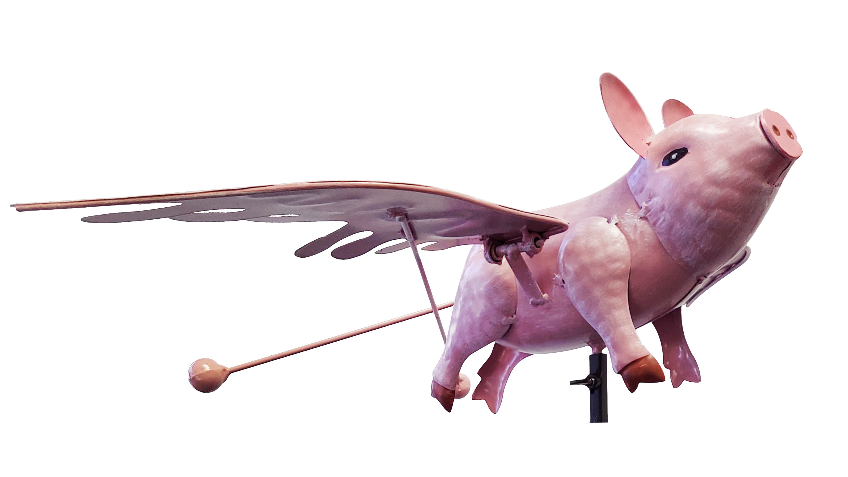 Ophelia & Co. Rustic Flying Pig Balancing Rocker Garden Stake Outdoor ...