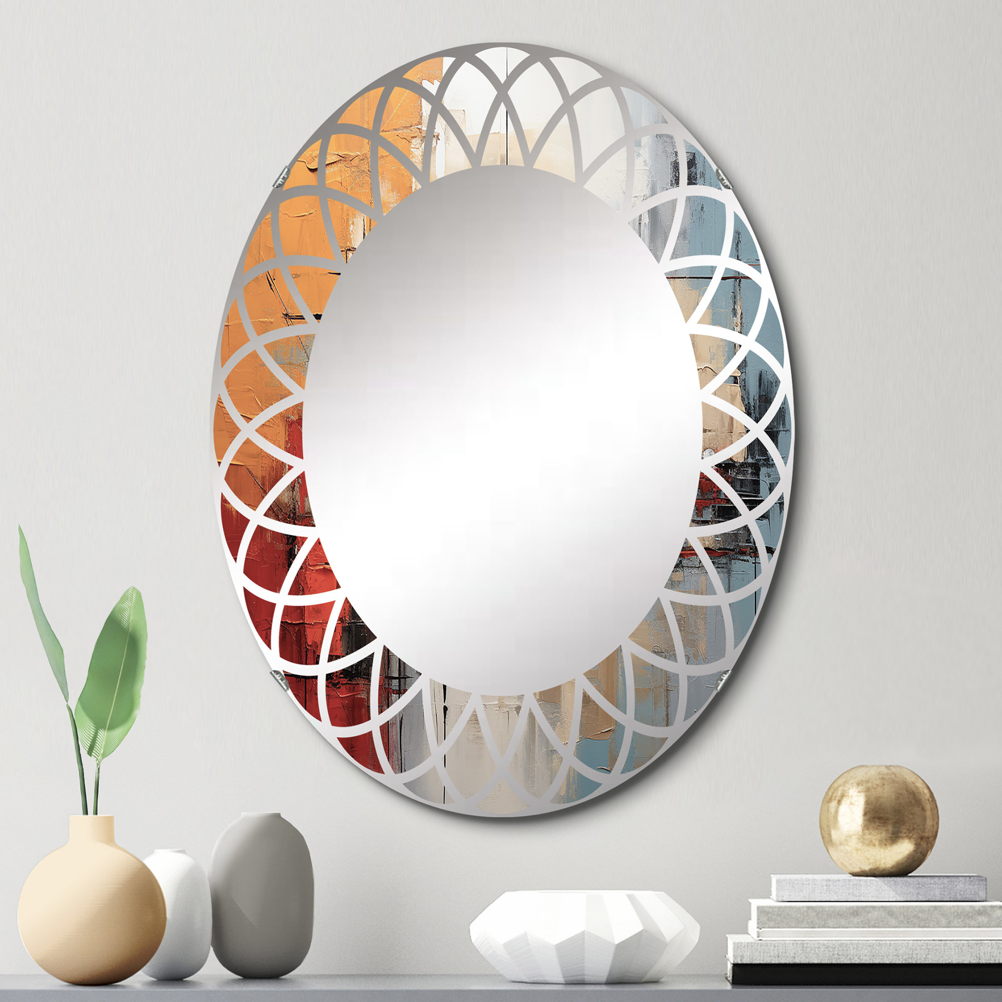East Urban Home Paita - Modern Wall Mirror Oval - Wayfair Canada