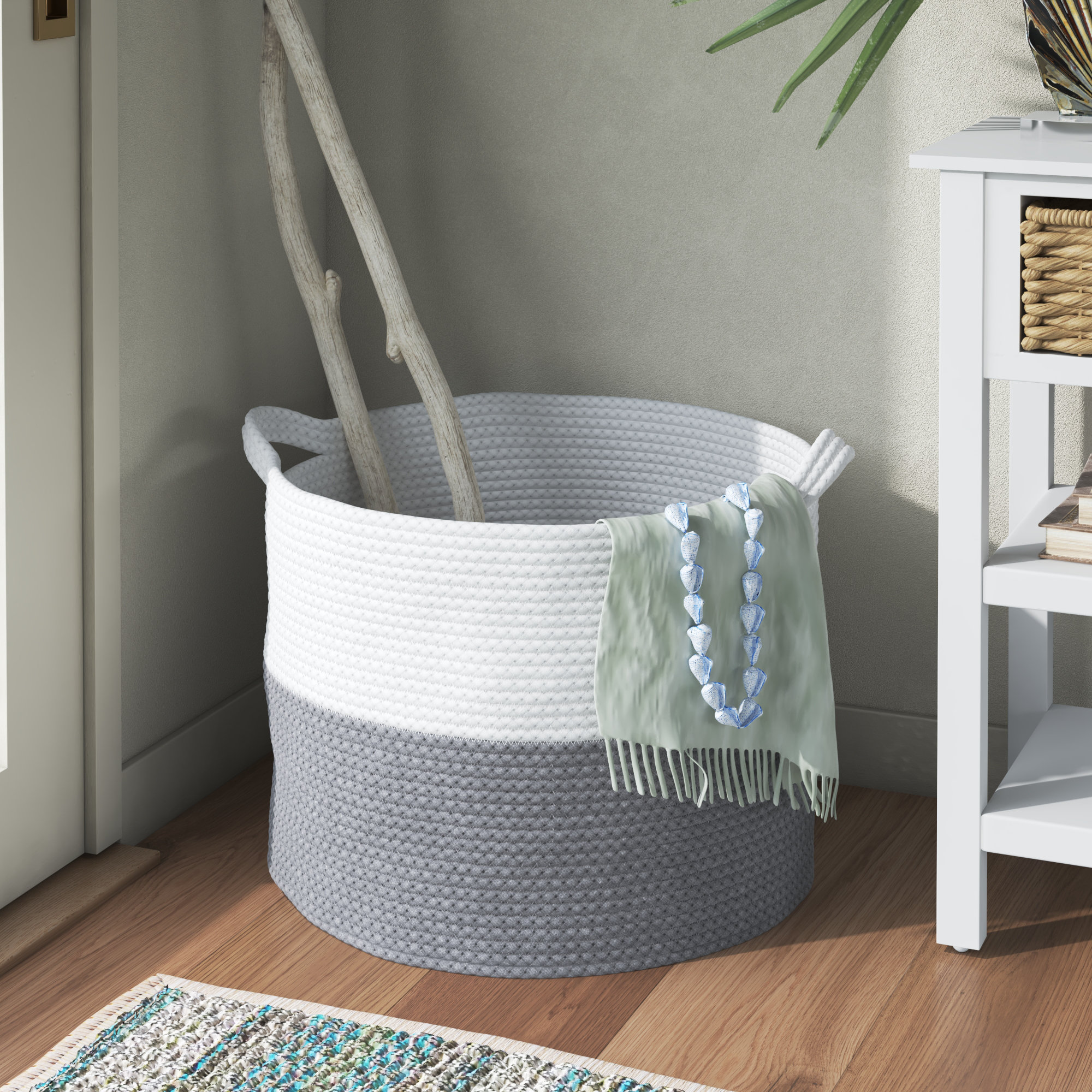 Beachcrest Home Chingford Fabric Laundry Basket with Handles & Reviews ...