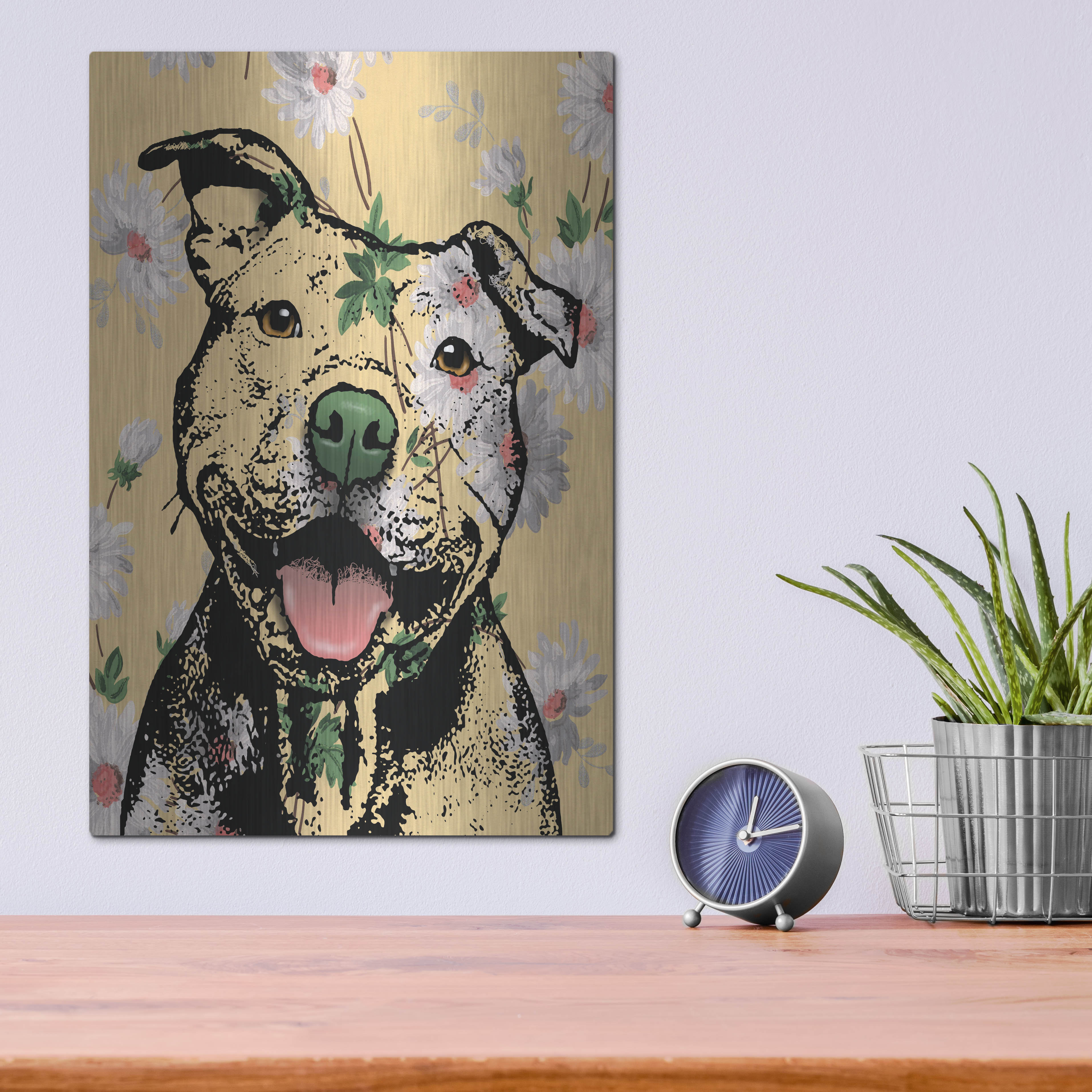 Red Barrel Studio® 'Pittie Life' by Dean Russo Metal Wall Art | Wayfair