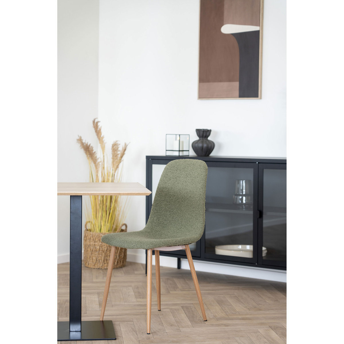 Norden Home Elihu 47cm H Polyester Upholstered Parsons Chair in Green ...