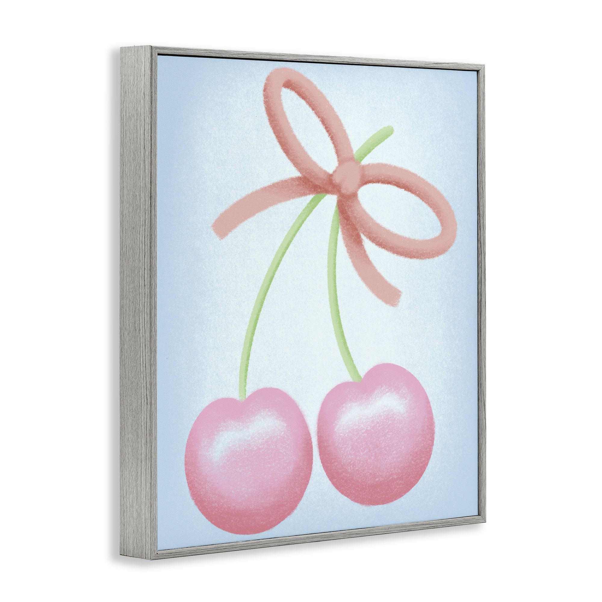Ebern Designs Cherries And Round Bow Framed Giclee, design by Marcus ...