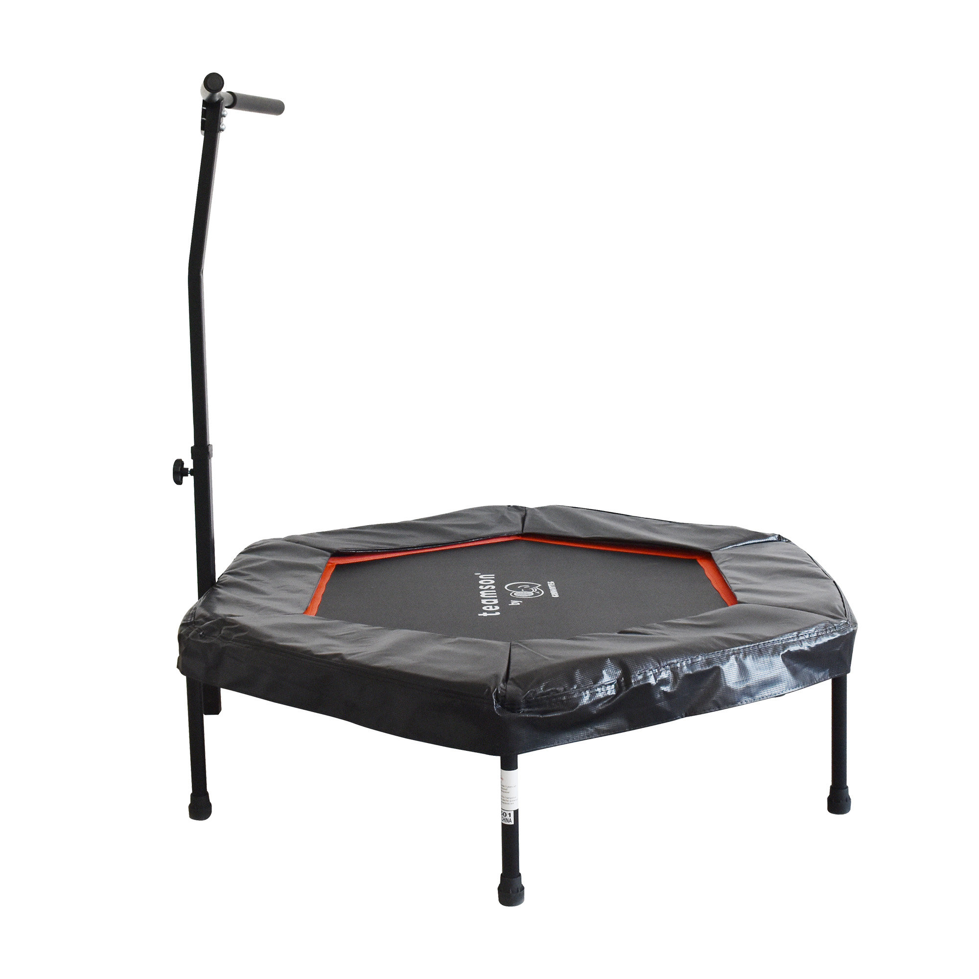 Teamson By Crowntec 50" Red Hexagonal Trampoline With Handlebar | Wayfair
