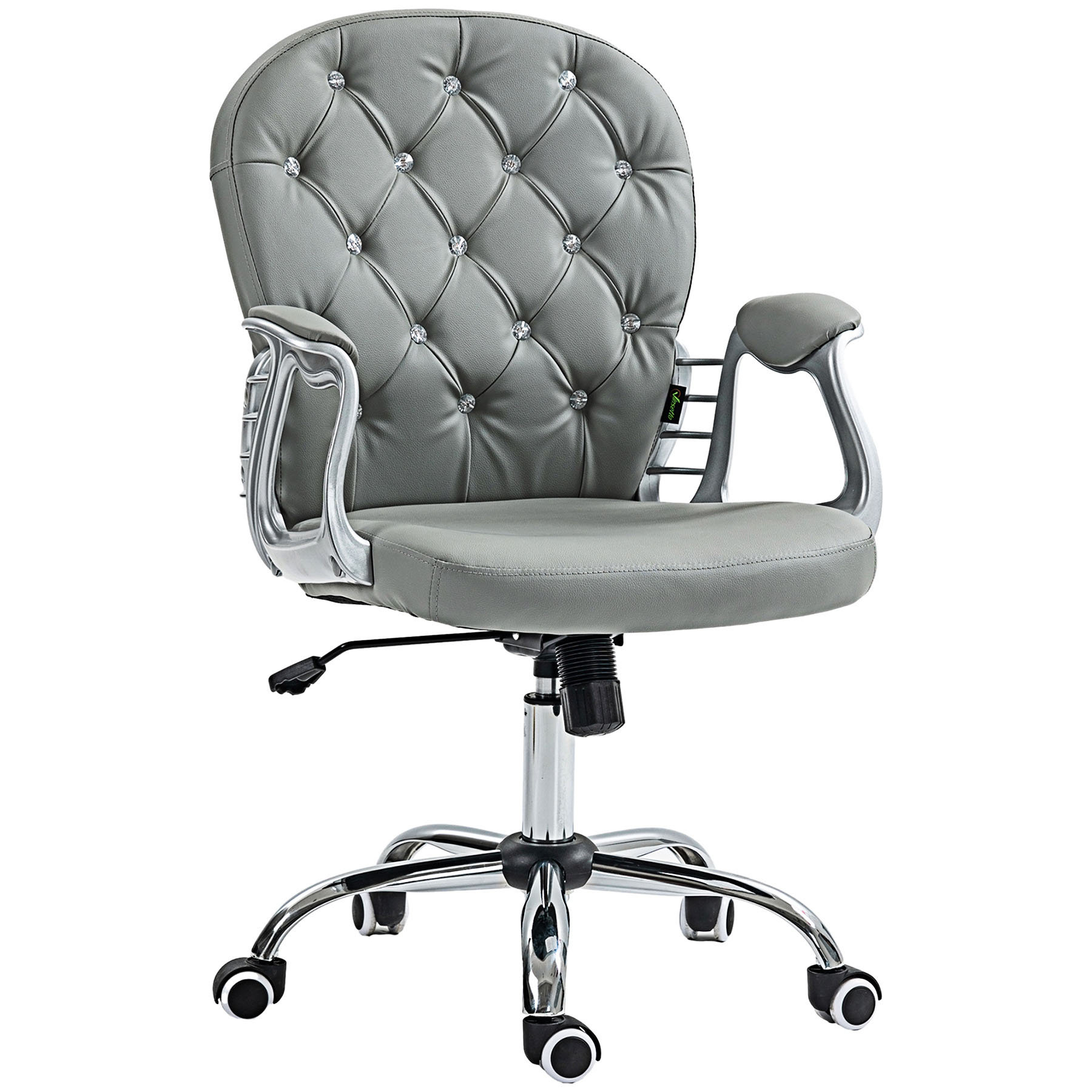 Inbox Zero Home Office Chair, Button Tufted Desk Chair With Padded ...