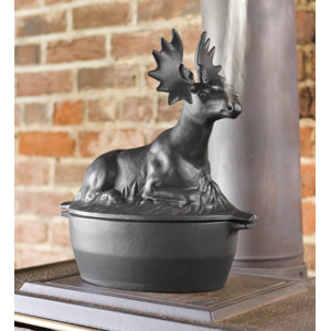 Plow & Hearth Cast Iron Moose Steamer Fireplace Tool & Reviews | Perigold