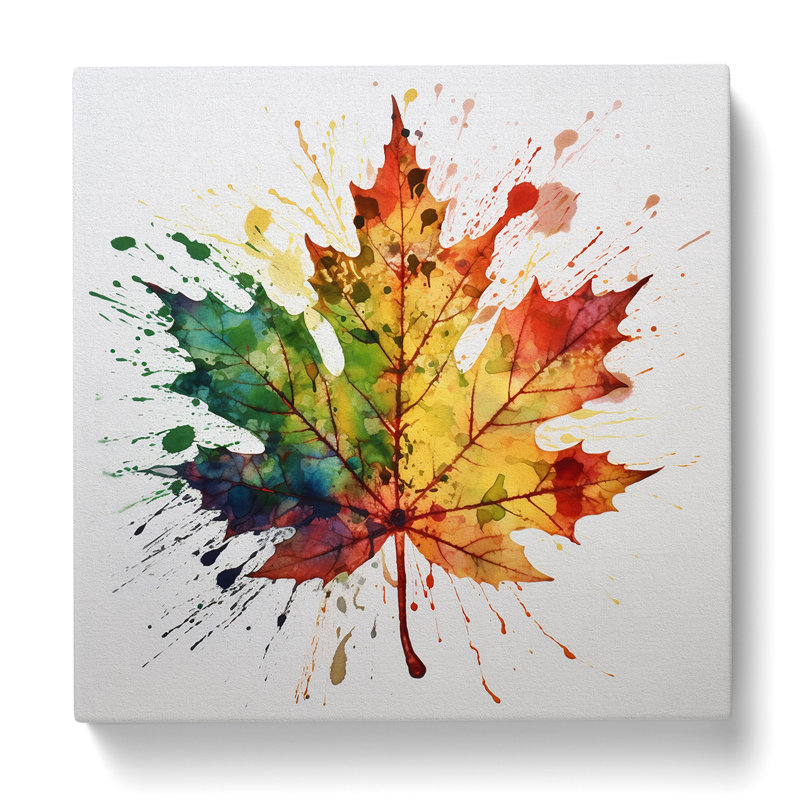 Marlow Home Co. Leaf Splatter No.2 - Wrapped Canvas | Wayfair.co.uk