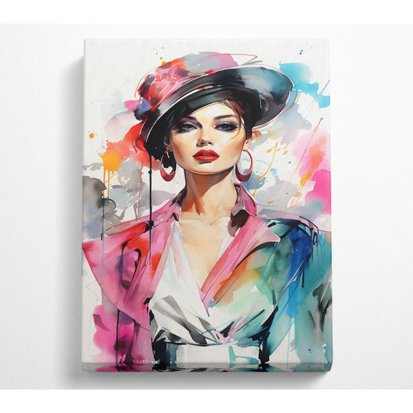 Bright Star High Fashion Lady - Wrapped Canvas Art Prints | Wayfair.co.uk