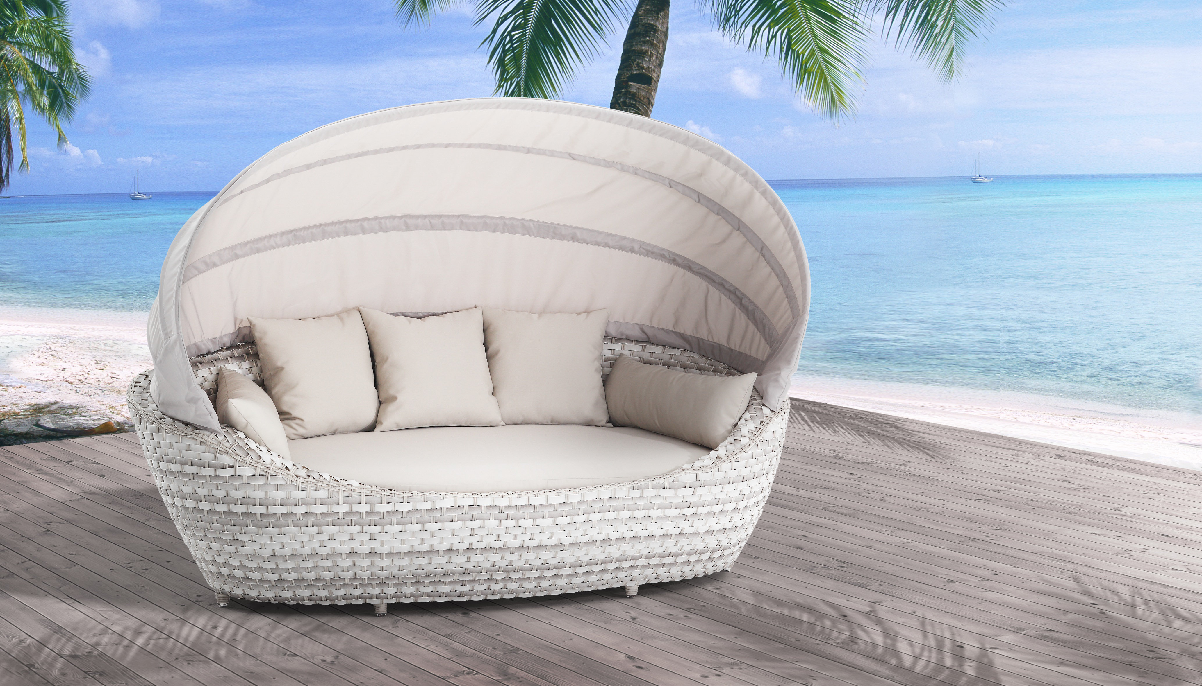 Brayden Studio® Seager 91'' Metal Outdoor Patio Daybed | Wayfair