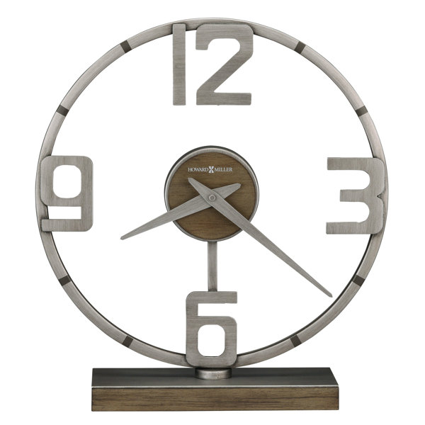 Howard Miller® Hollis Analog Quartz Tabletop Clock in Taupe Brown/Aged ...