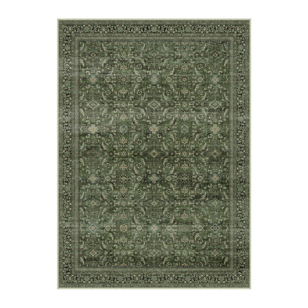 Bungalow Rose Goudeau Vintage Green Area Rugs For Living Room With Non ...