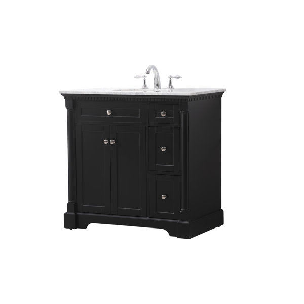 Red Barrel Studio® 36'' Single Bathroom Vanity with Marble Top ...