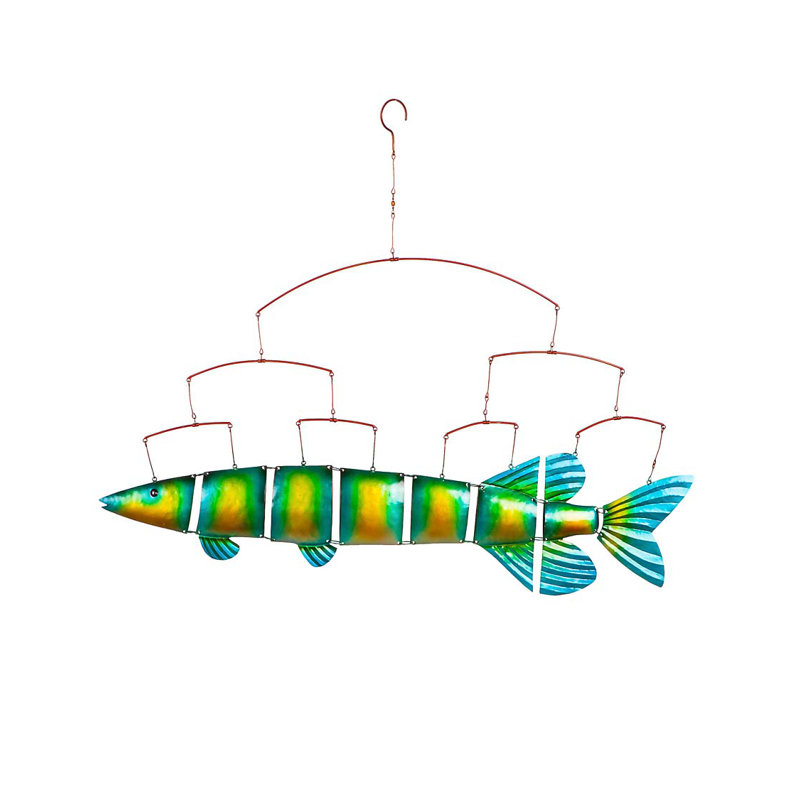 Arlmont & Co. Lilybelle Fish Mobile Outdoor Wind Chime & Reviews | Wayfair