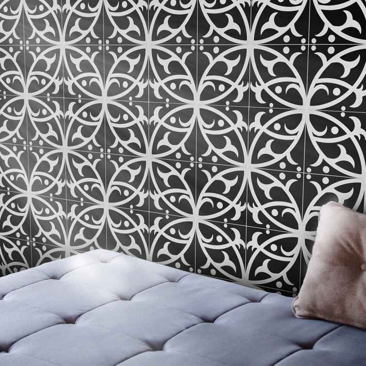 Moroccan Mosaic Tile House Hocima 8" x 8" Cement Patterned Wall & Floor ...