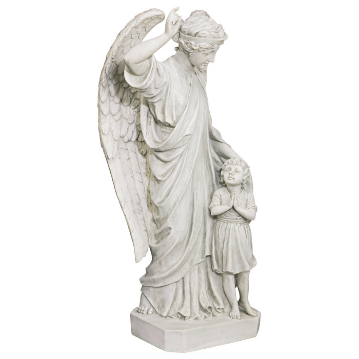 Design Toscano Guardian Angel Child's Prayer Statue & Reviews | Wayfair