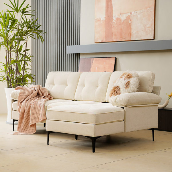 Mercer41 Convertible Sectional Sofa Couch, 83" L-Shape Sofa Couch with ...