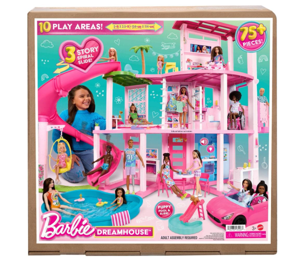 Mattel Barbie Dreamhouse, Pool Party Doll House With 75+ Pieces And 3 ...