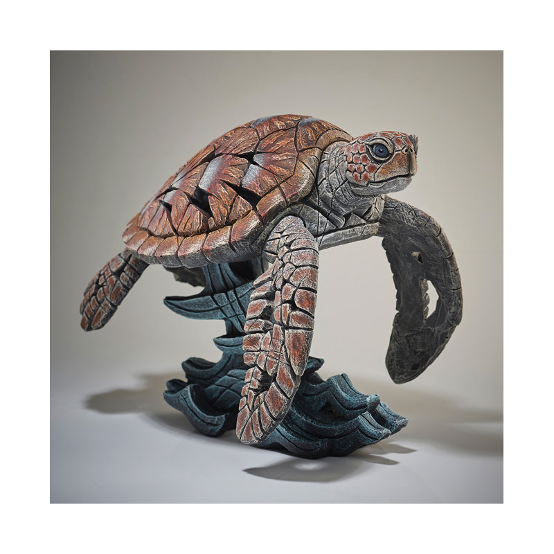 enesco EDGE Sculpture Sea Turtle Figure 13.25in H | Wayfair