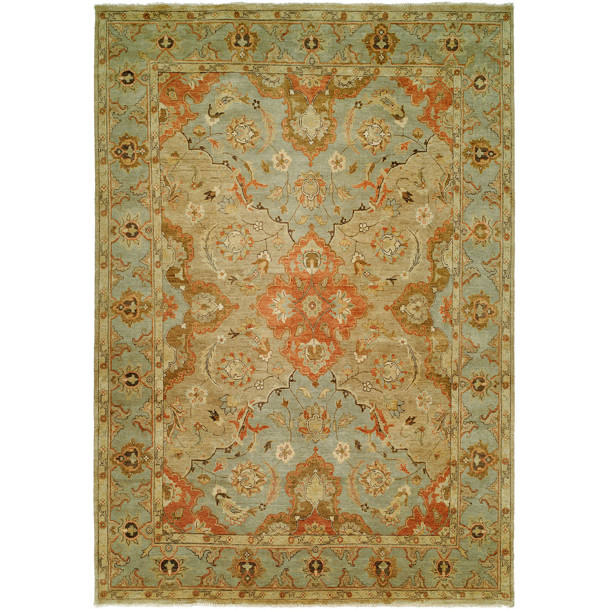 Madison Couture Rugs Edna Hand-Knotted Wool Oriental Area Rug in Blue ...