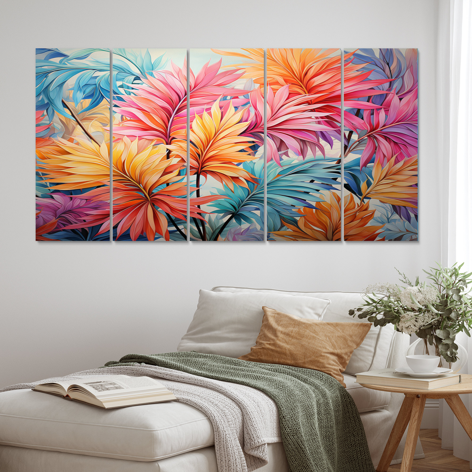 Bay Isle Home™ Colorful Palm Trees Collage VIII - Palm Trees Canvas ...