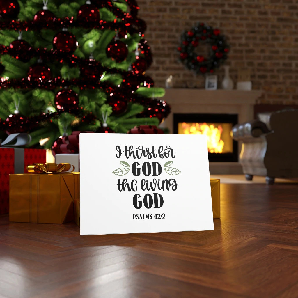 Trinx The Living God Psalm 42:2 Christian Wall Art Bible Verse Print ...