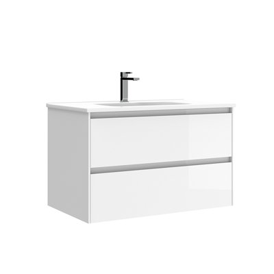 WS Bath Collections Flora 32.0" Wall Mounted Single Bathroom Vanity In ...