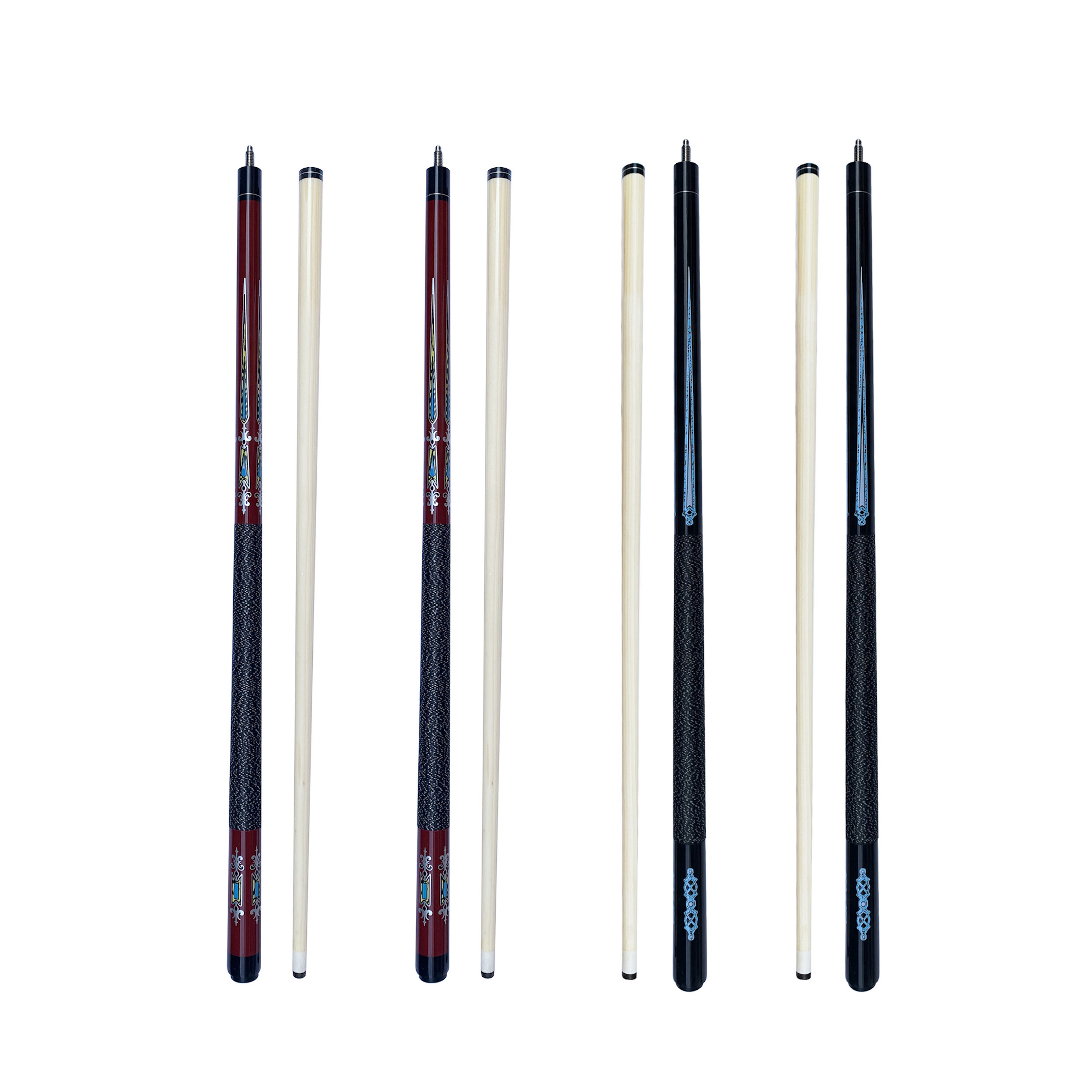 RACK Prime 58 inch Maplewood Billiard/Pool Cue, Black and Red | Wayfair
