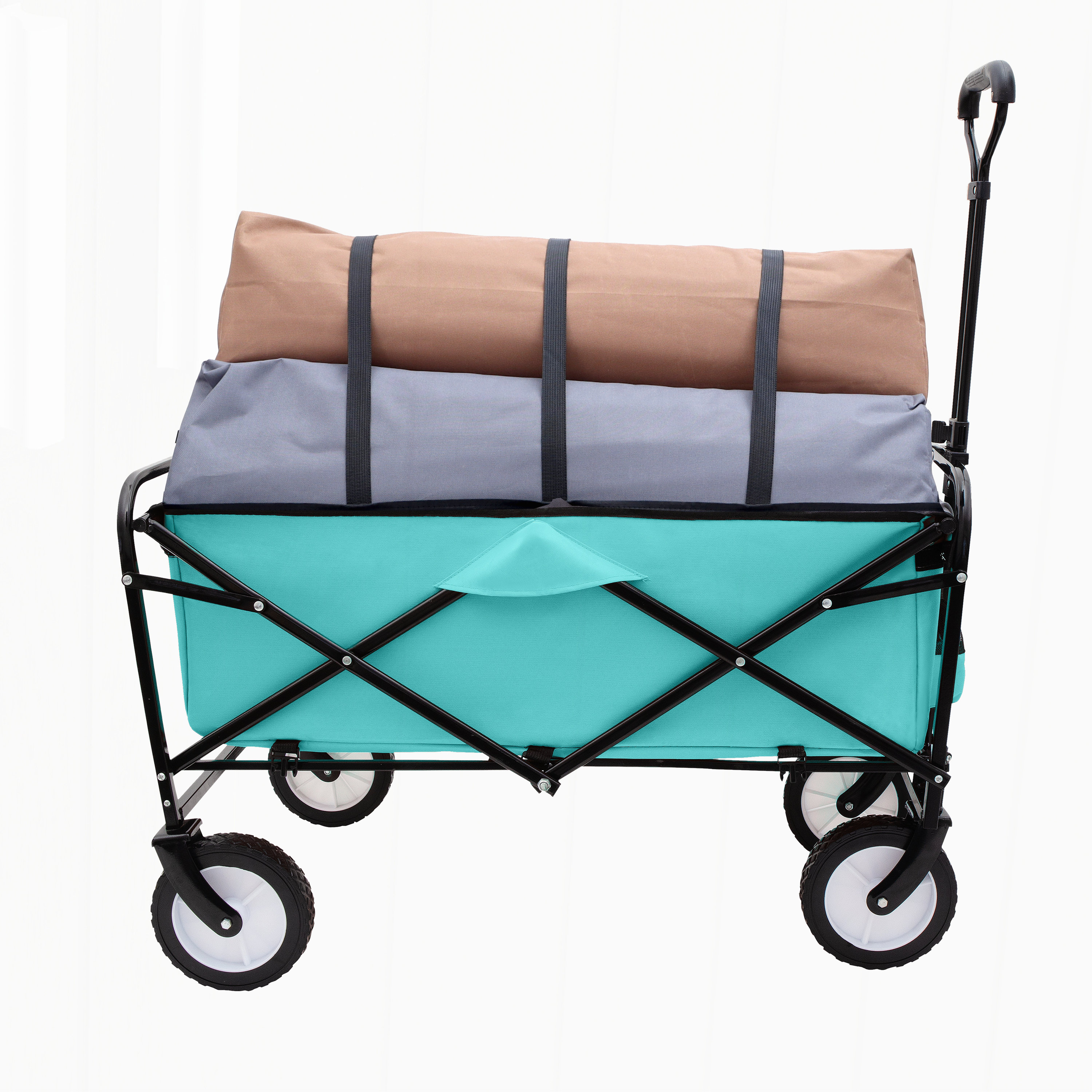 Wateday 360lbs Collapsible Foldable Wagon Cart with strapping system ...
