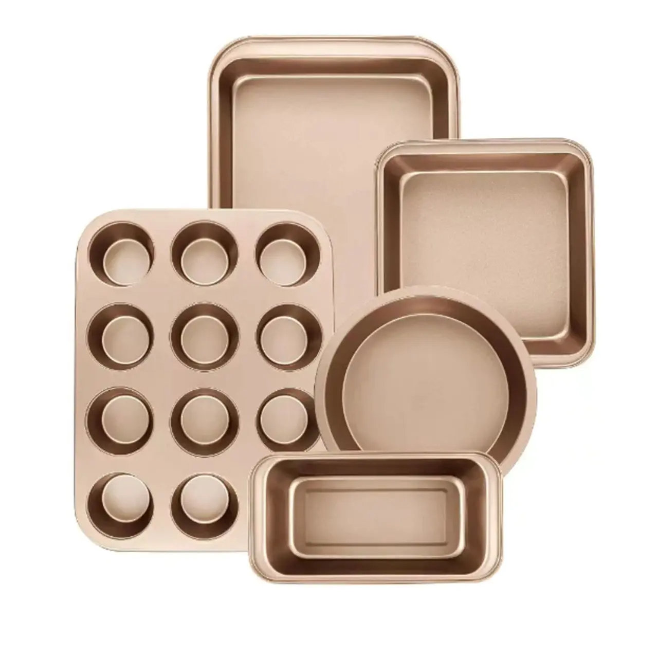 FETLOD 6 Piece Baking Pan Sets,Perfect Non-Stick Bakeware Sets With 12 ...