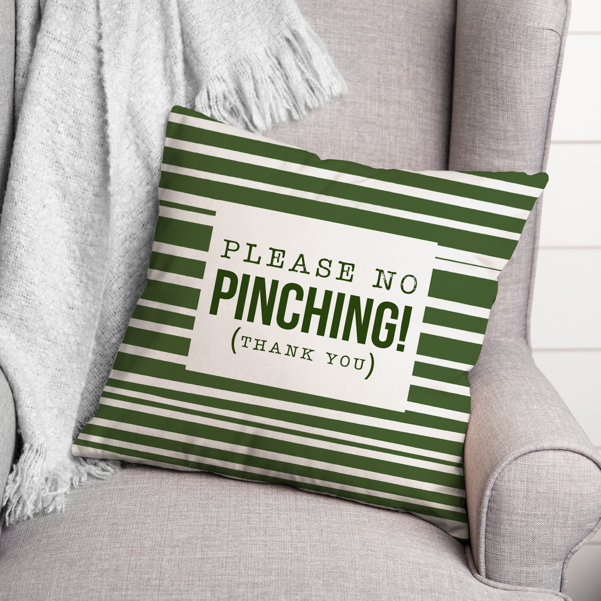 Designs Direct Creative Group Please No Pinching Throw Pillow | Wayfair