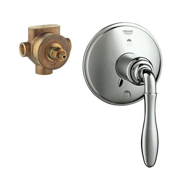 Grohe Geneva Diverter Valve Kit In Chrome, Faucets - Wayfair Canada
