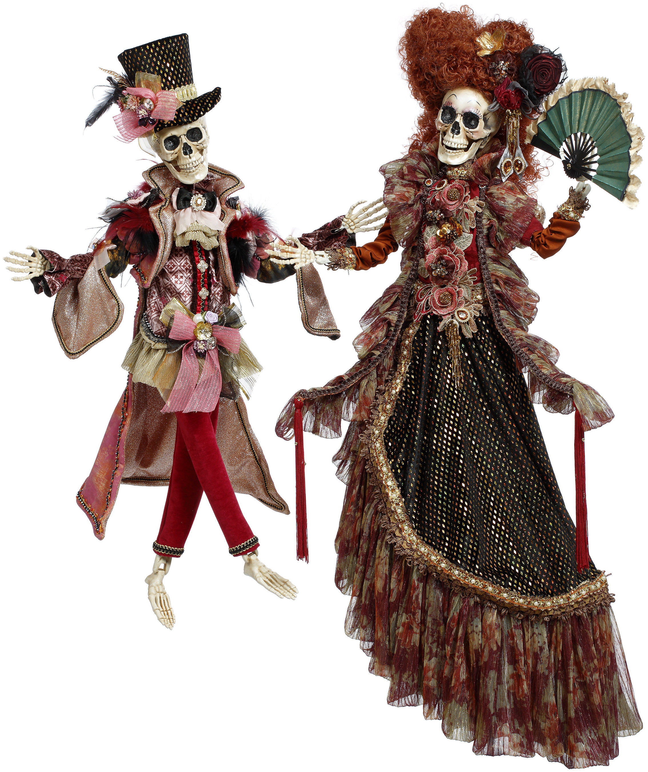 Mark Roberts Mr. And Mrs. Red Carpet Skeleton, Large - 31 Inches Set Of ...