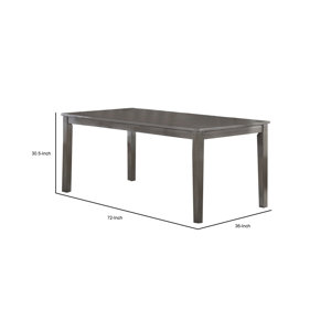 Benjara Kate 72 Inch Dining Table, Rectangular Top, Sleek Wood Frame ...