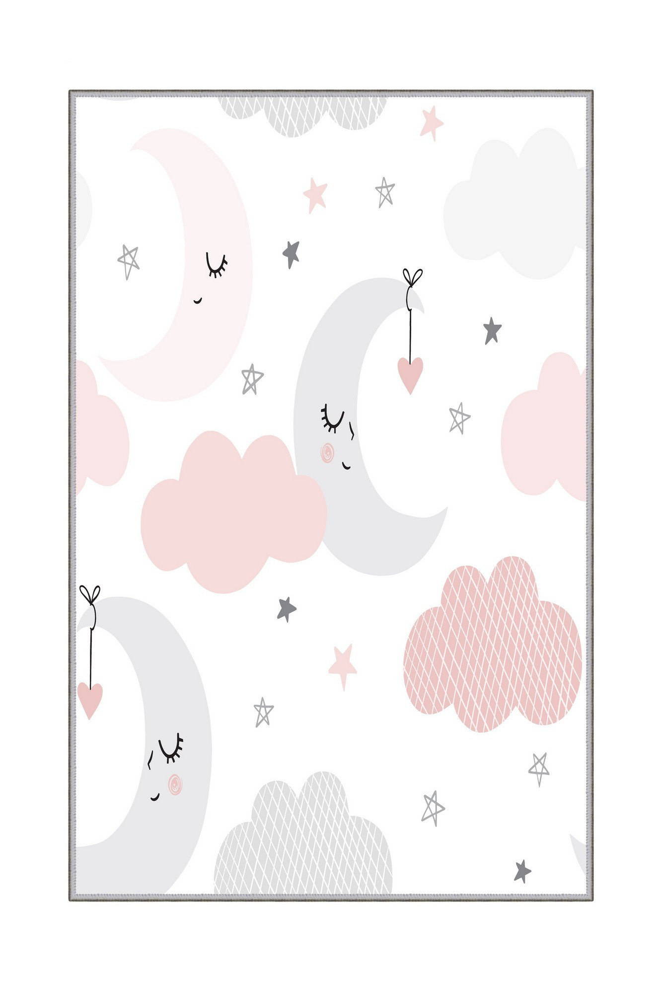 East Urban Home Dore Machine Made Flatweave Polyester Area Rug in White ...