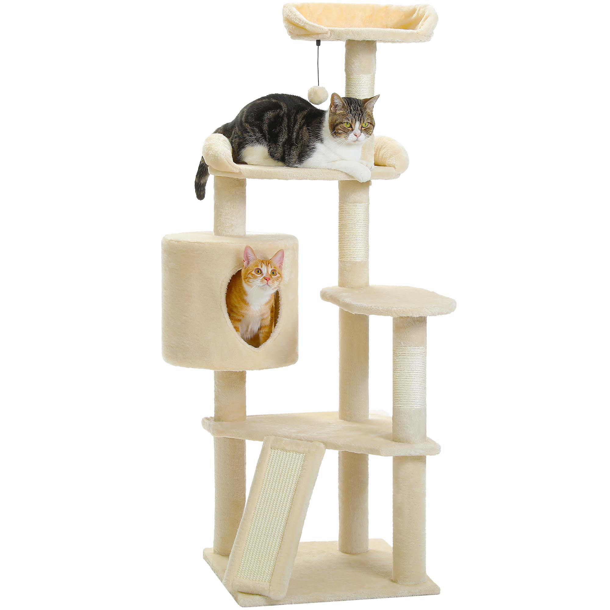 Wrought Studio™ Multi-Level Cat Climbing Tower With Cat Condo, Cat Tree ...