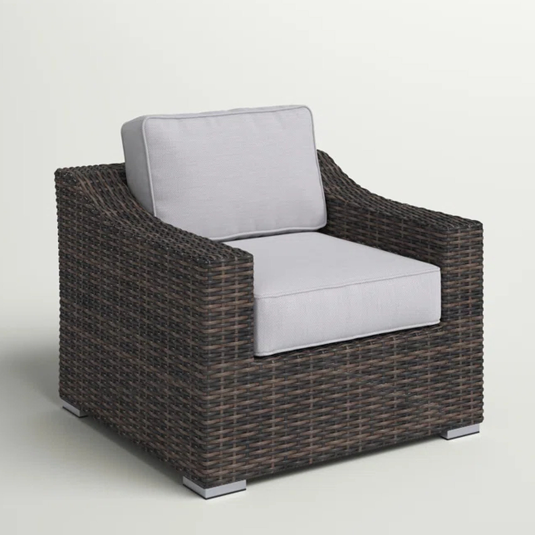 Latitude Run® Modern Patio Armchair With Cushion - & Resin , Rust ...