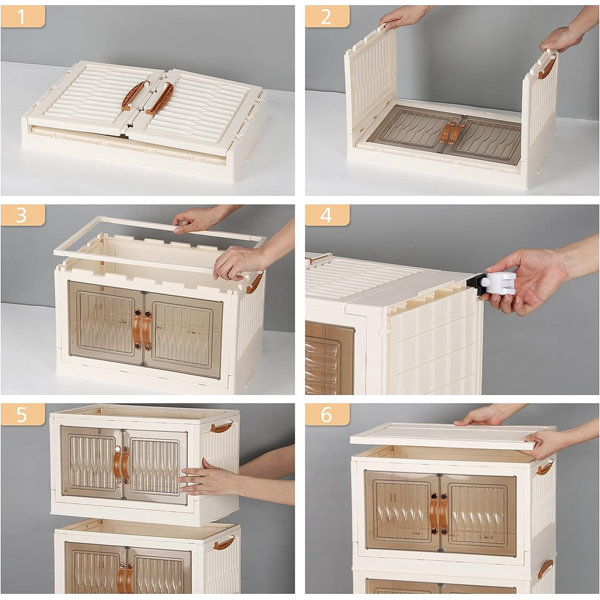 Rebrilliant Malke 4 Drawer Stackable Drawer with Locking Wheels ...