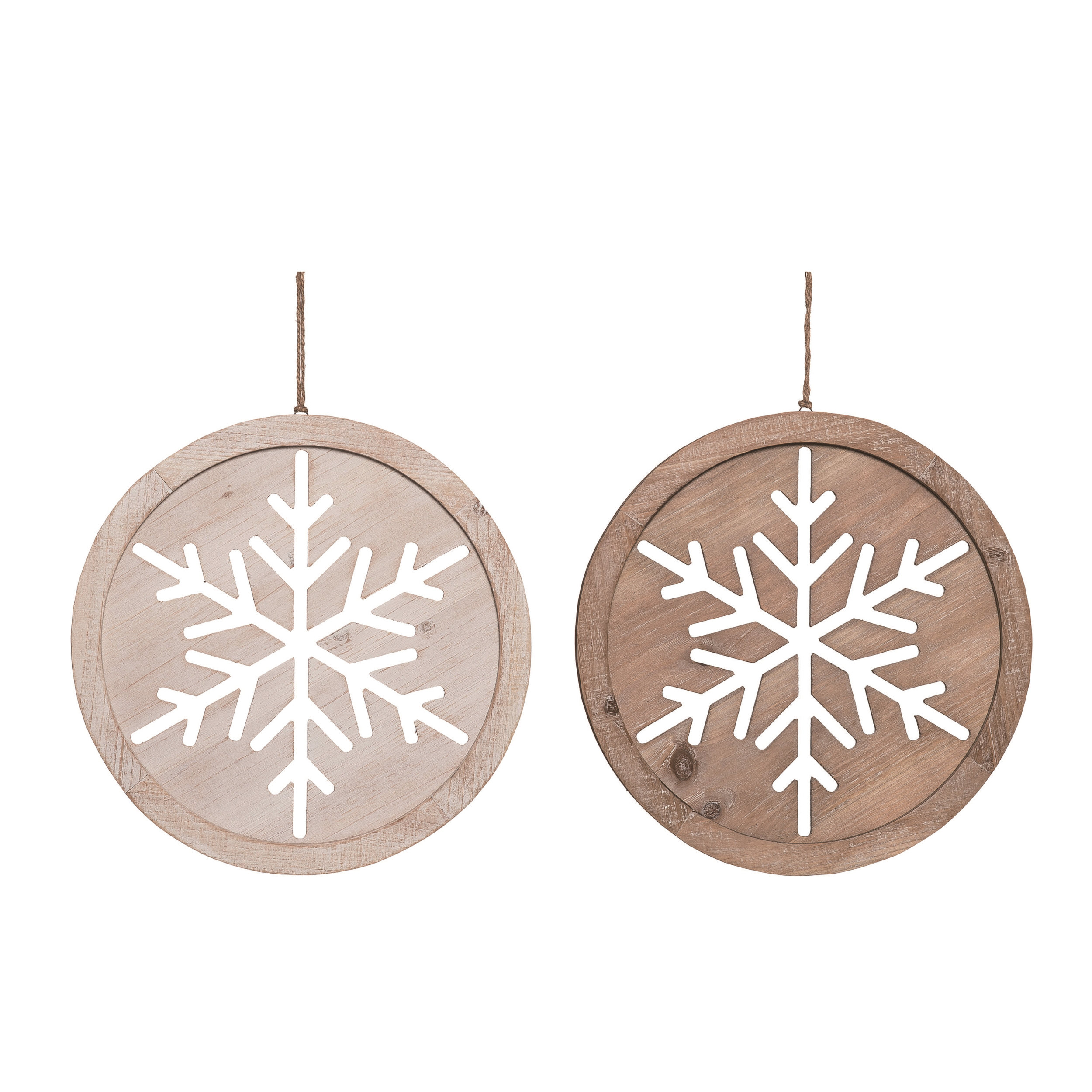 The Holiday Aisle® MDF Snowflake Cut Through Wall Decor Set of 2 ...