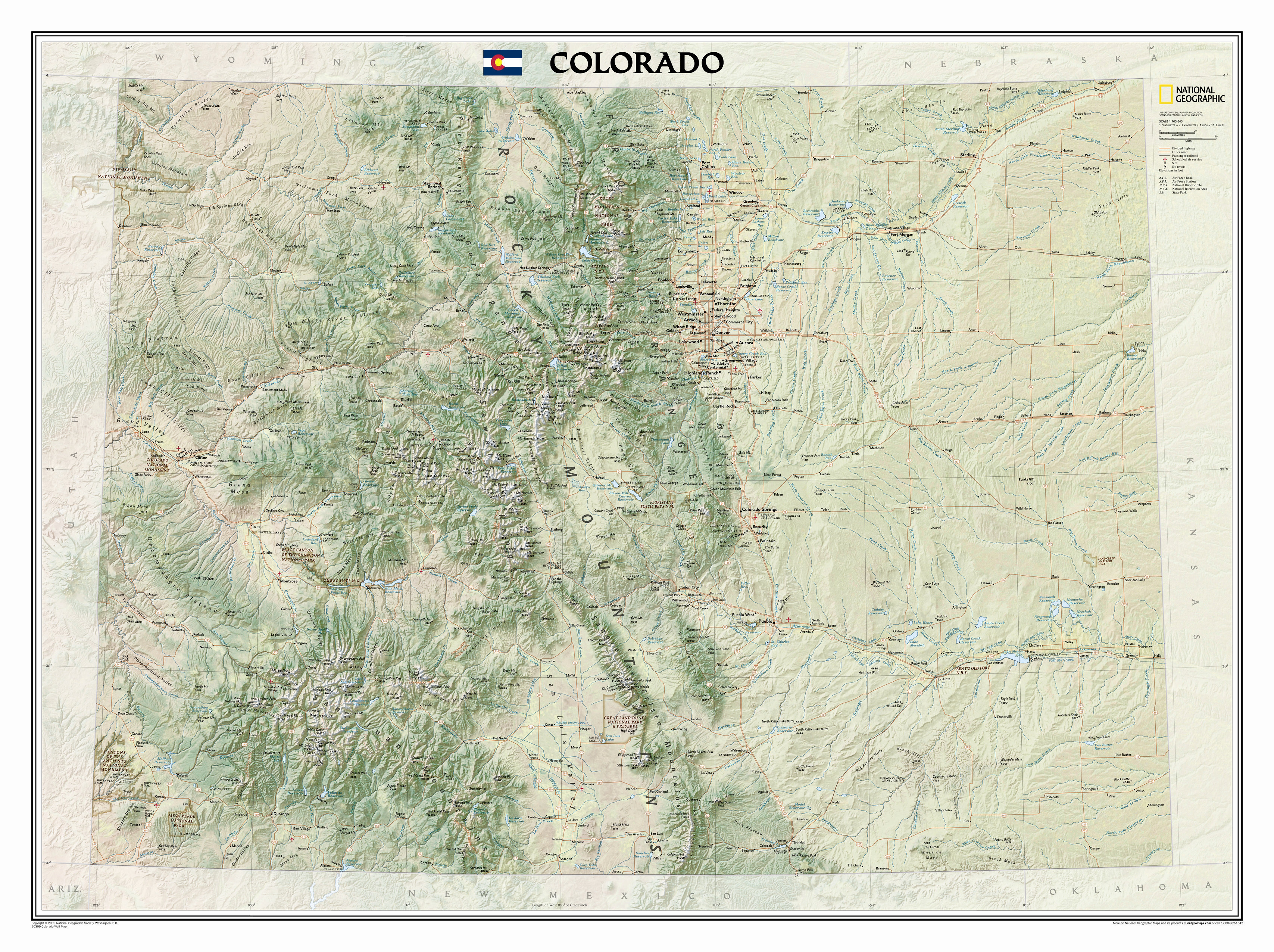 National Geographic Maps Colorado State Wall Map & Reviews | Wayfair