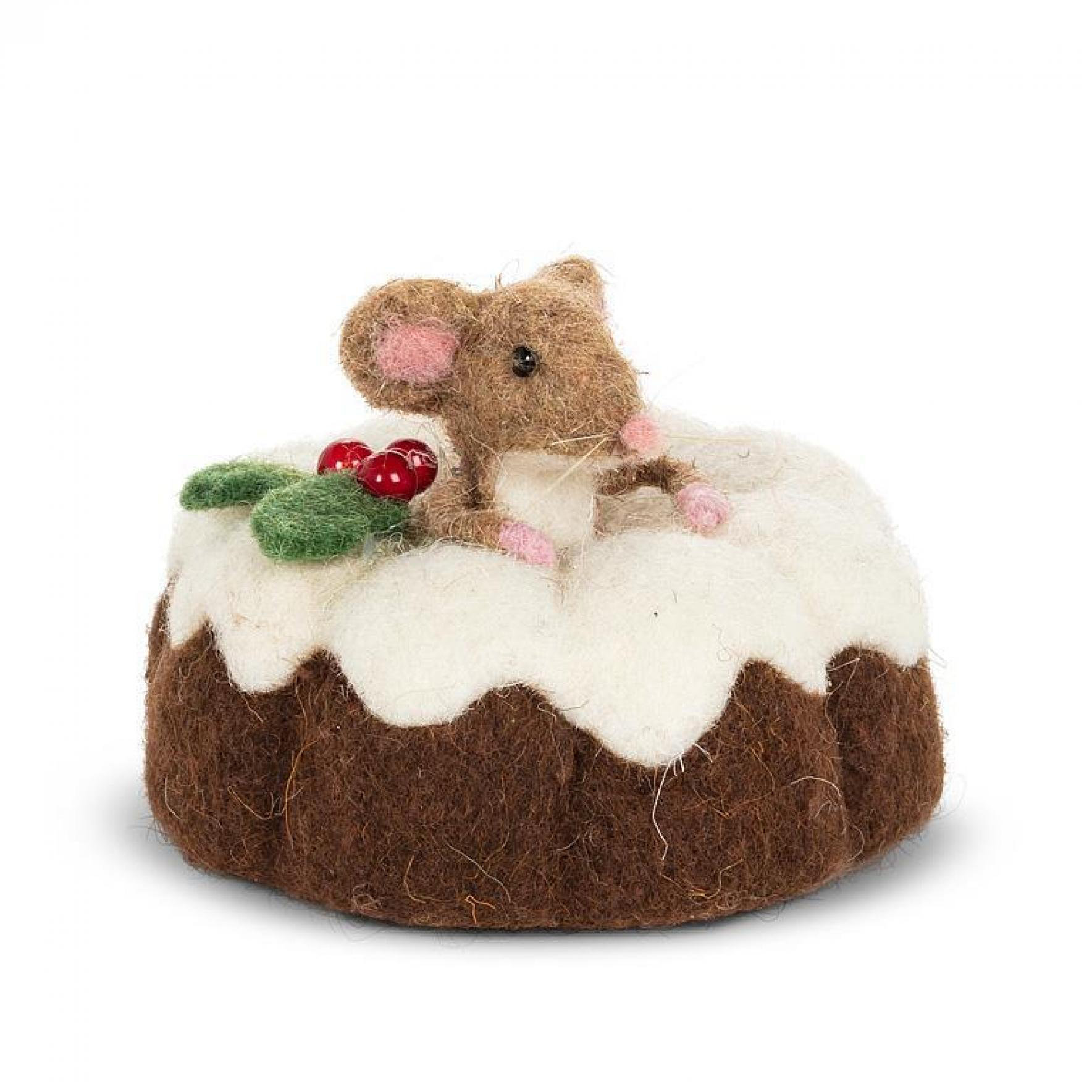 The Holiday Aisle® Mouse In A Fluted Cake Pan Cake Figurine | Wayfair