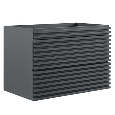 Modway Render 18" Wall Mounted Single Bathroom Vanity Base Only ...