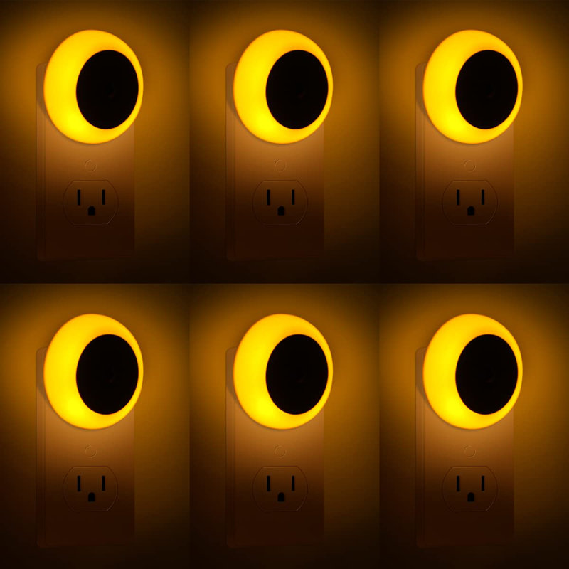 TULGIX 6 Pack Amber Night Light, LED Night Lights Plug into Wall | Wayfair