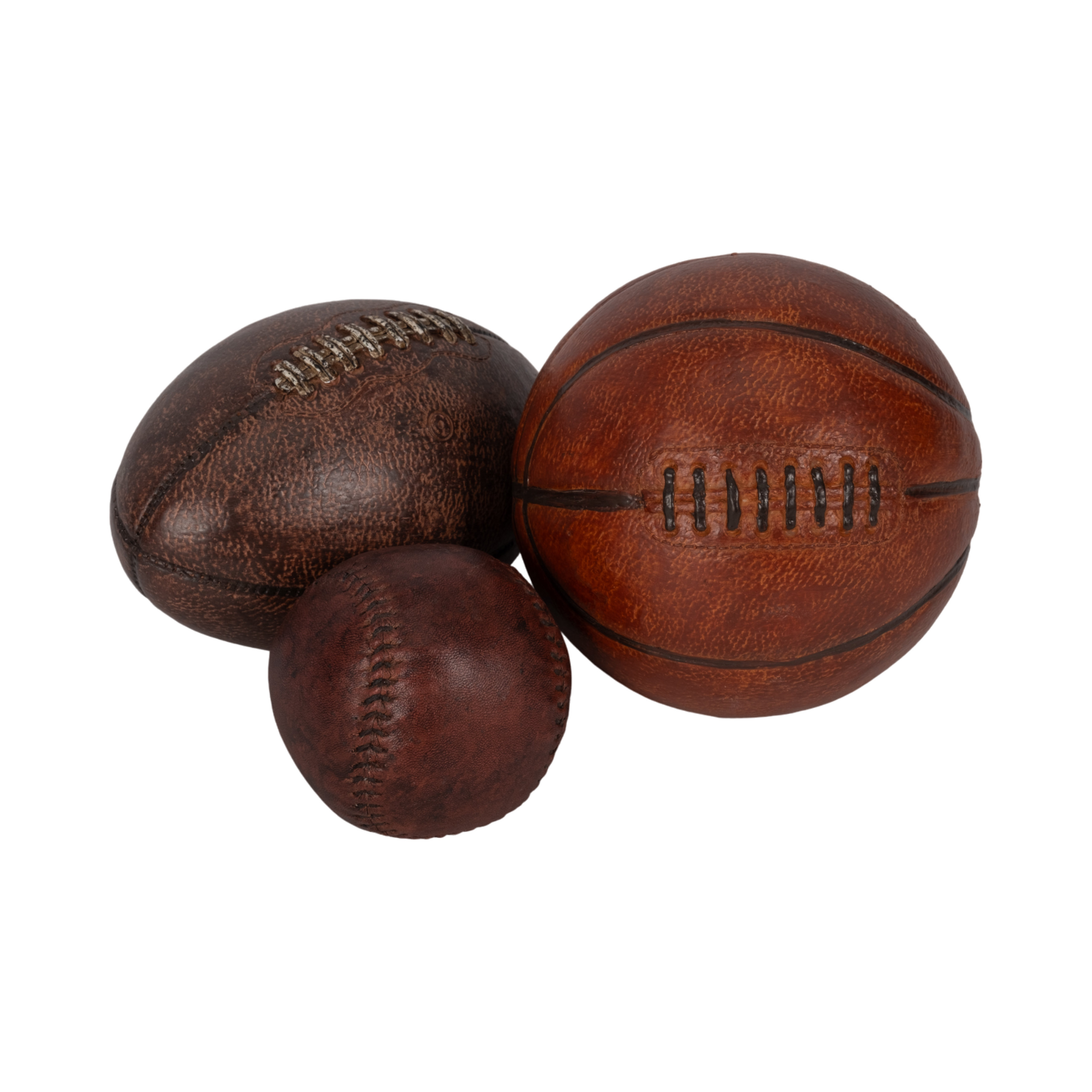 Lark Manor™ Polyresin Sports Ball Objects Set Of 3, Baseball, Football ...