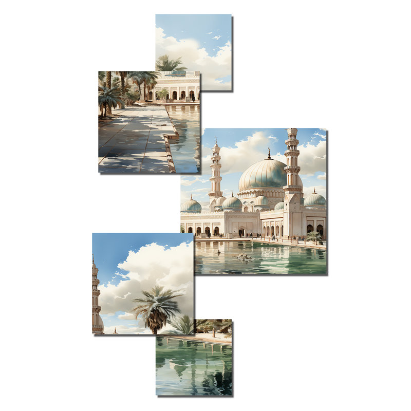 Lark Manor™ Sheikh Zayed Grand Mosque Uae I - Islam Square Wall Art Set ...