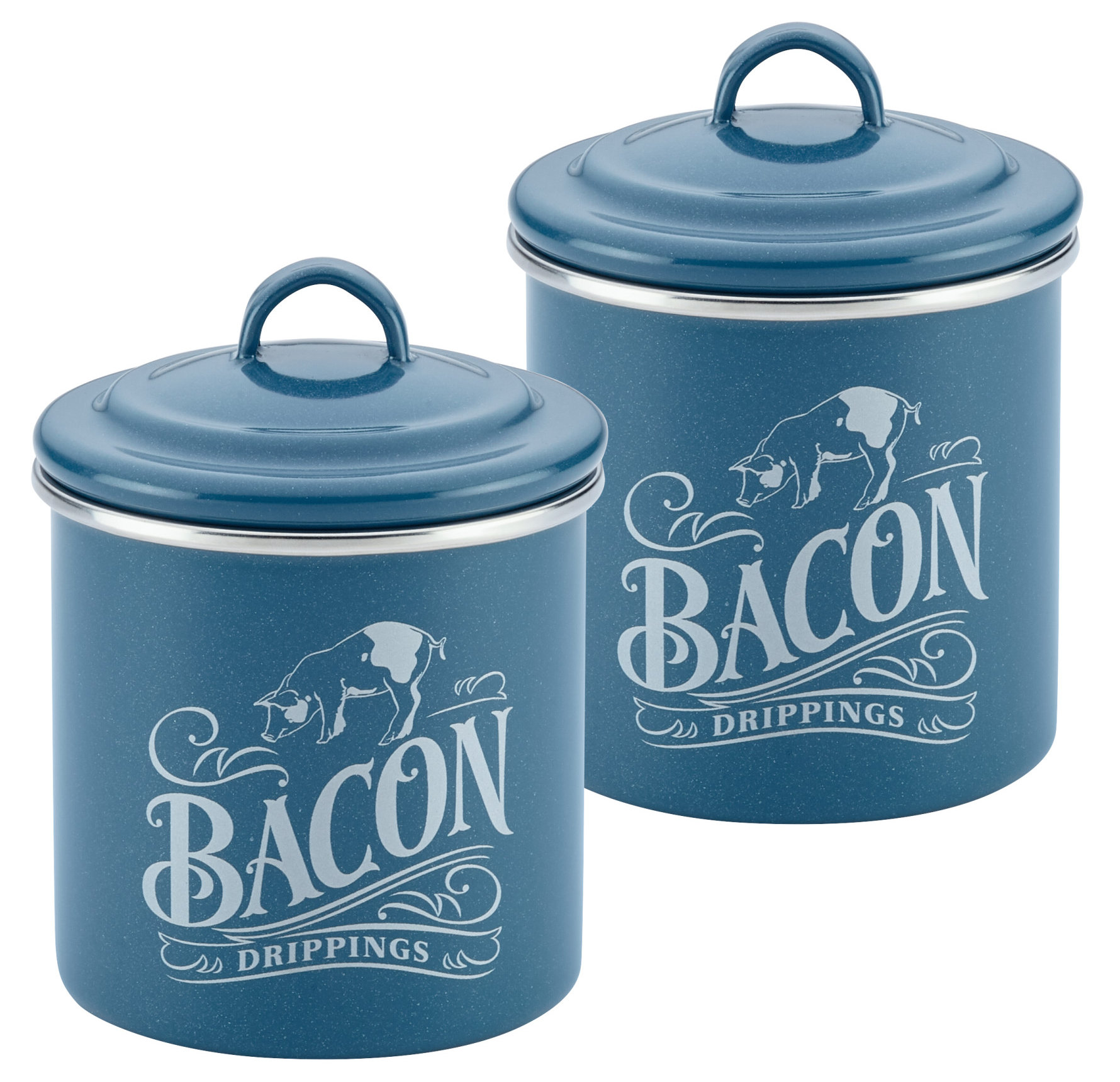 Ayesha Curry Ayesha Collection Enamel on Steel Bacon Grease Cans, Set ...