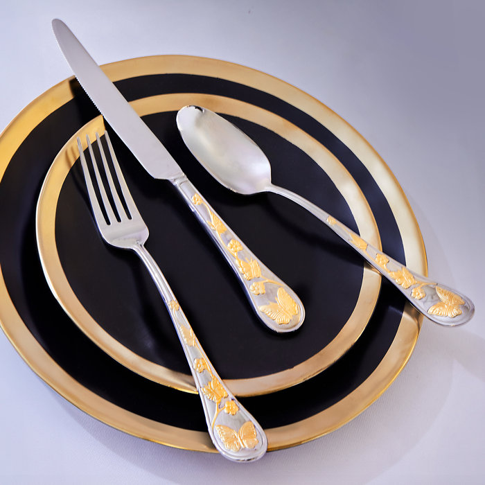 Godinger Silver Art Co Butterfly 20 Piece 18/10 Stainless Steel ...