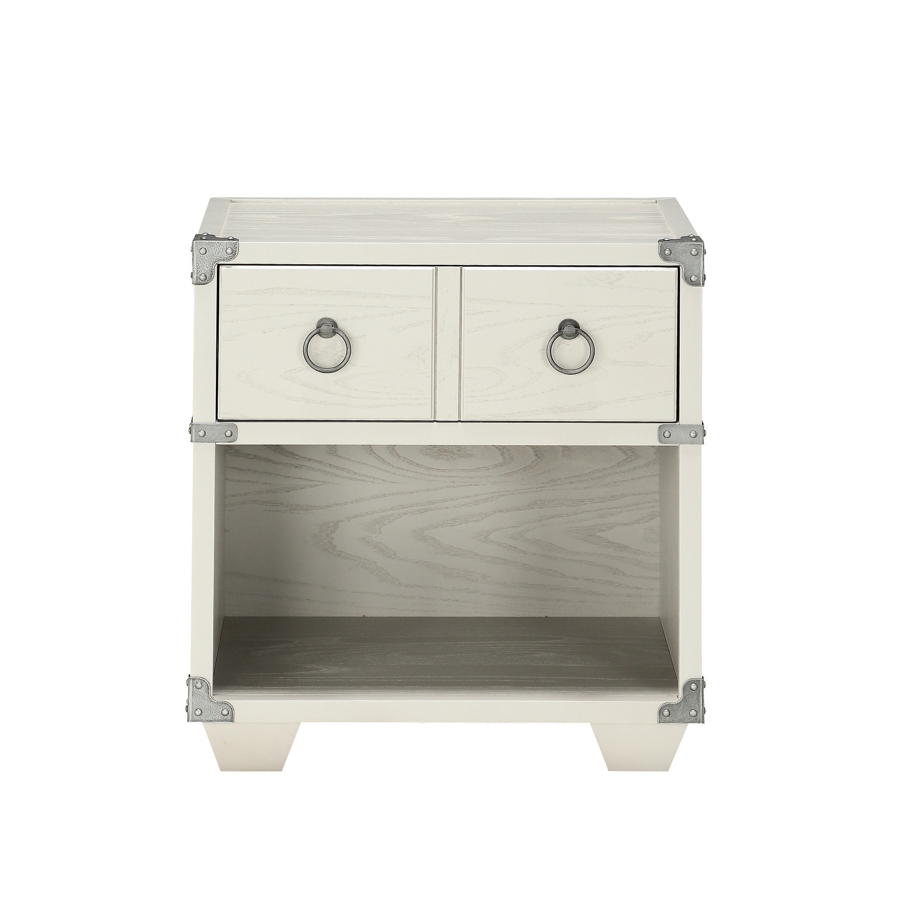 17 Stories Gray Finish Nightstand For Bedroom With Materials Stable ...