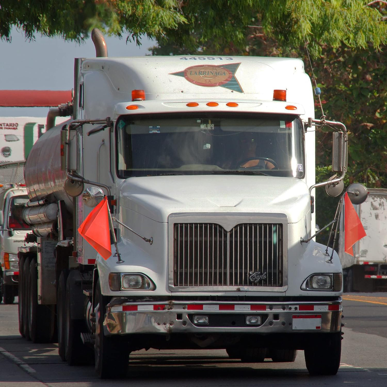 Arlmont & Co. 18x18 Inch Orange Warning Sign Safety Flags for Truck ...